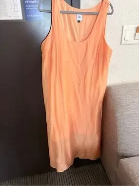 CAbi | Dresses | Cabi Peachorange Maxi Dress With Under Piece | Poshmark